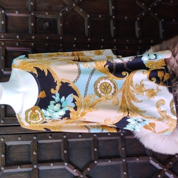 Dress Barn | Tops | Long Size L Elegant Pattern In Rich Colors Super ...